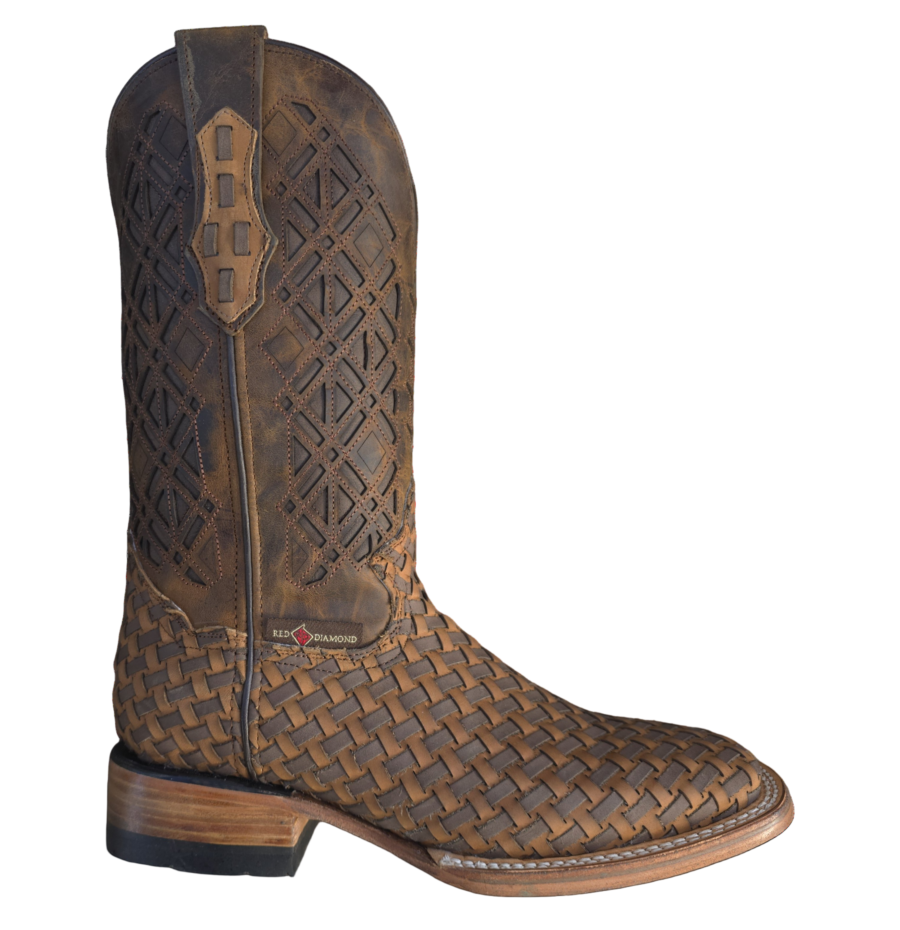 RED DIAMOND PETATILLO BOOT (BROWN) Wide Square Toe Cowboy Boot ...