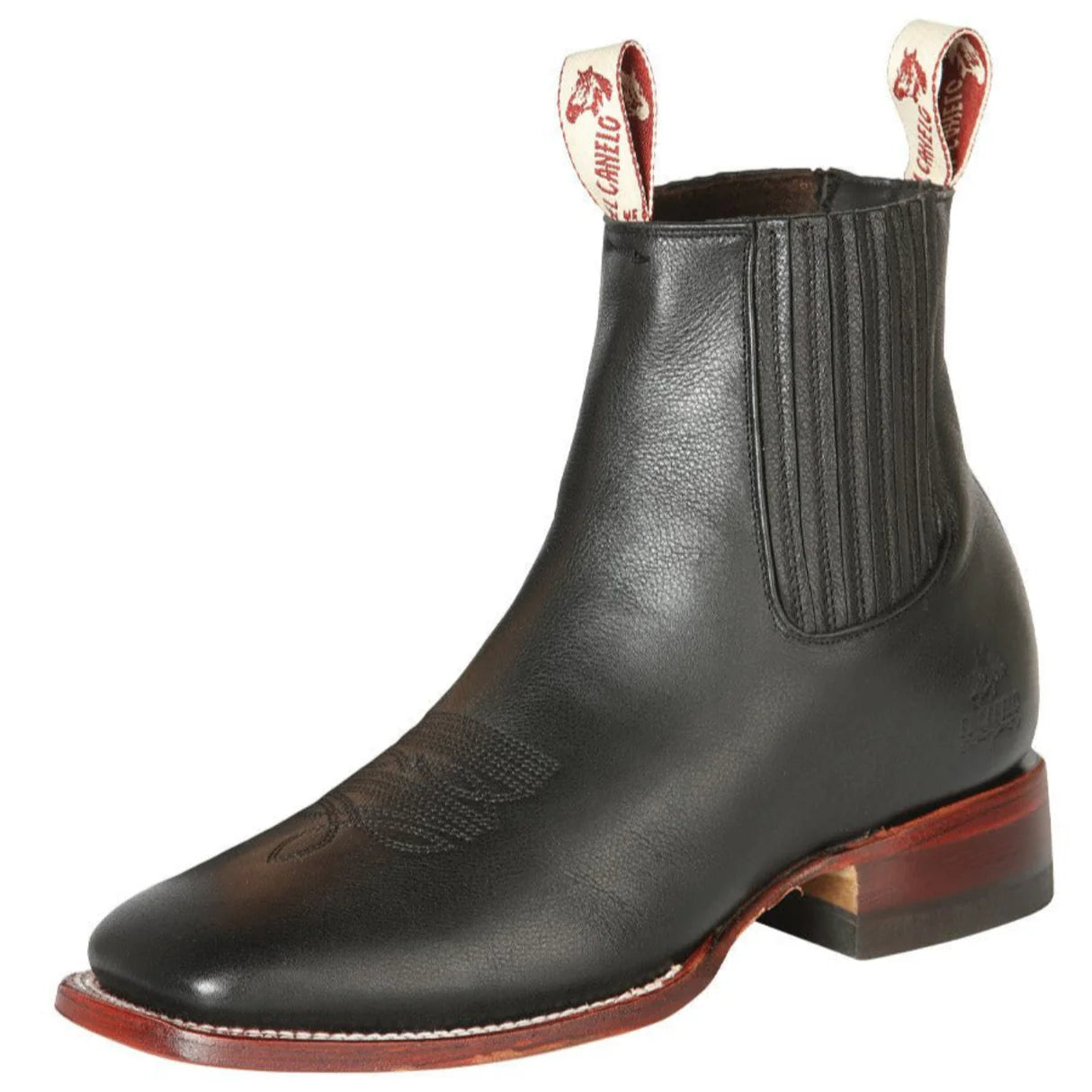 BOTIN EL CANELO WIDE SQUARE TOE Ikon Black – Caballo Salvaje Western Wear